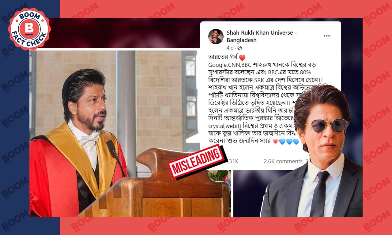 Shah Rukh Khan Turns 57: Posts With Misleading Claims About Bollywood ...